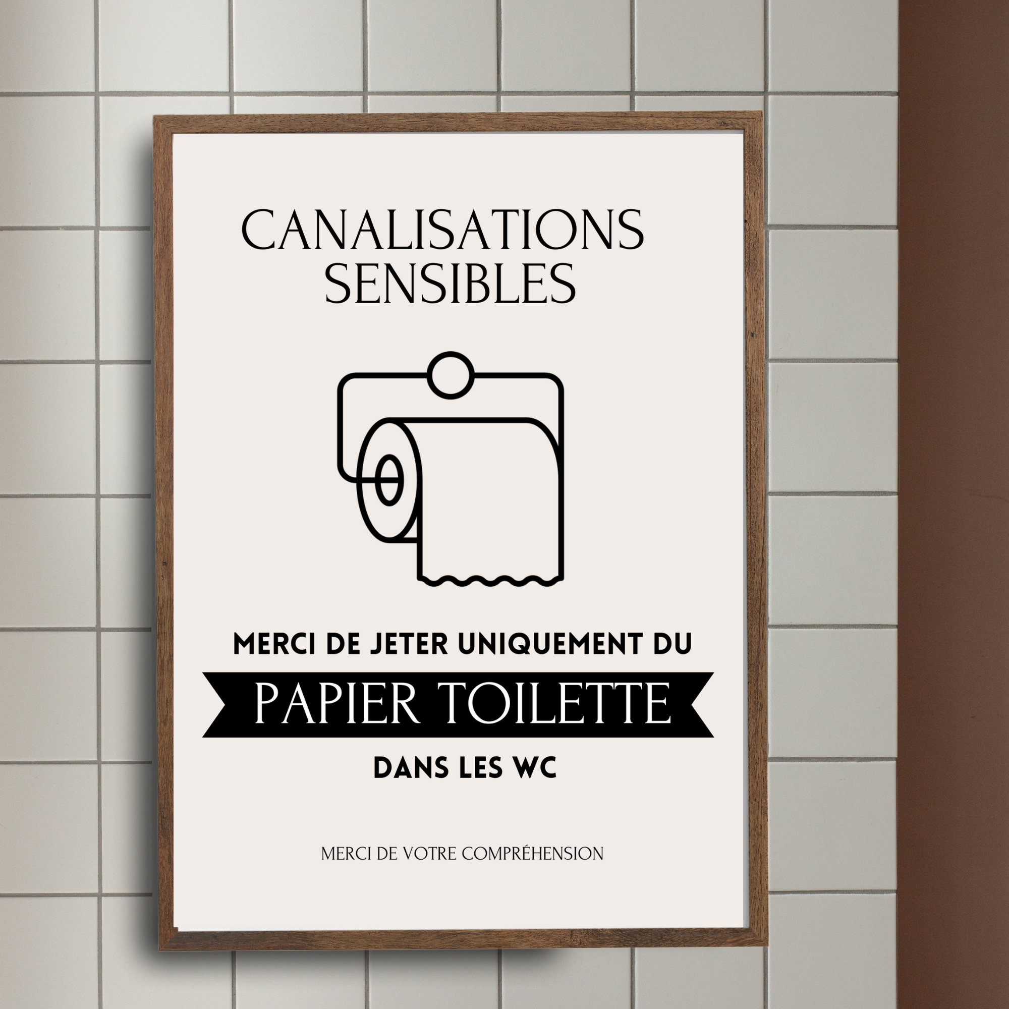 Affiche Toilettes à imprimer : Ne jeter uniquement du PAPIER TOILETTE ...