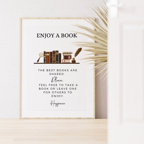 Library Sign - Etsy