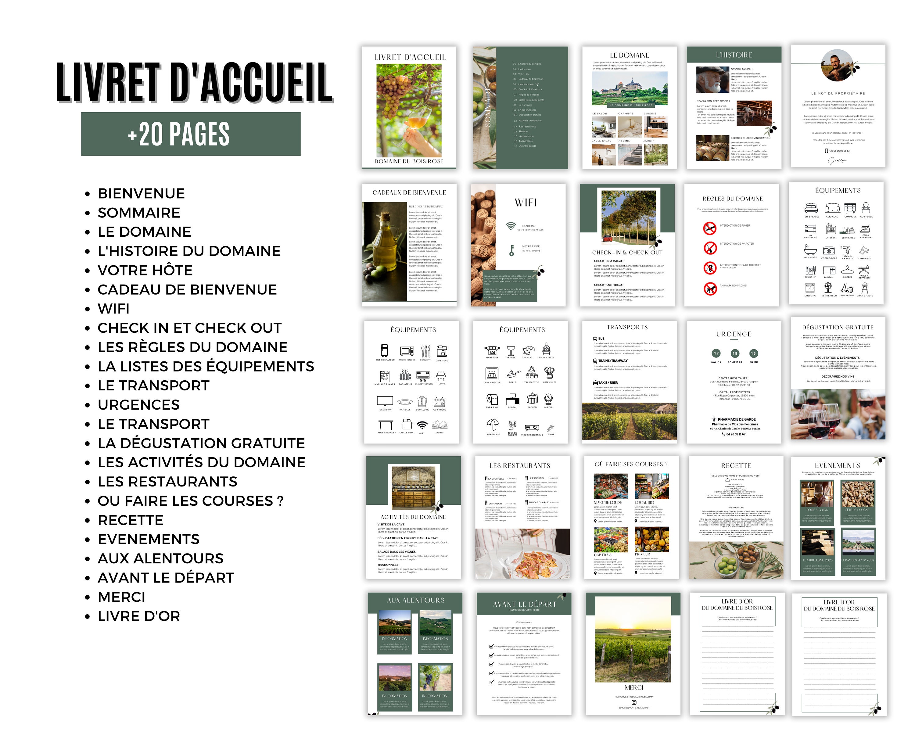 Livret D'accueil En Français Location Saisonnière Livret - Etsy UK