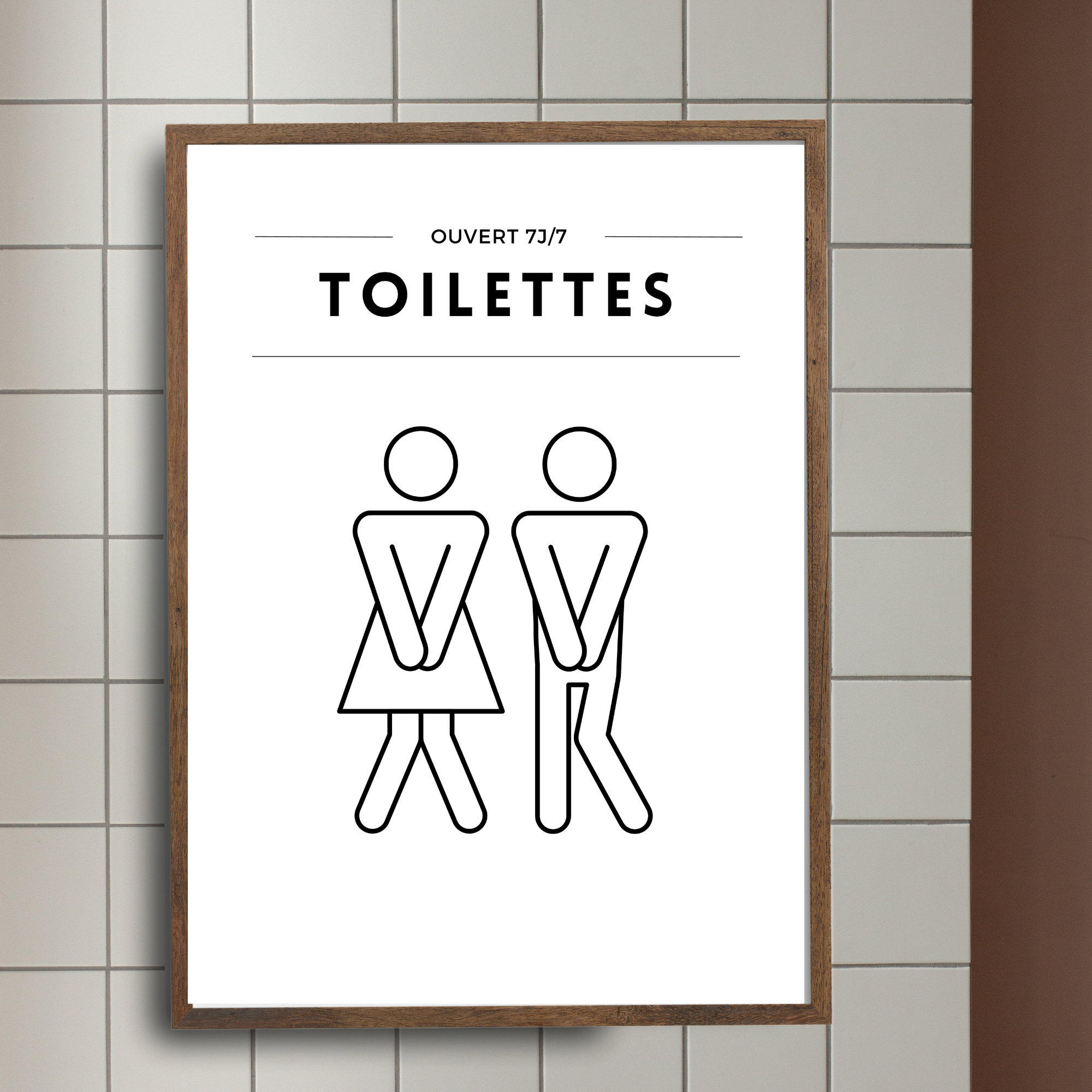Affiche toilettes affiche WC à imprimer Poster moderne pour - Etsy France