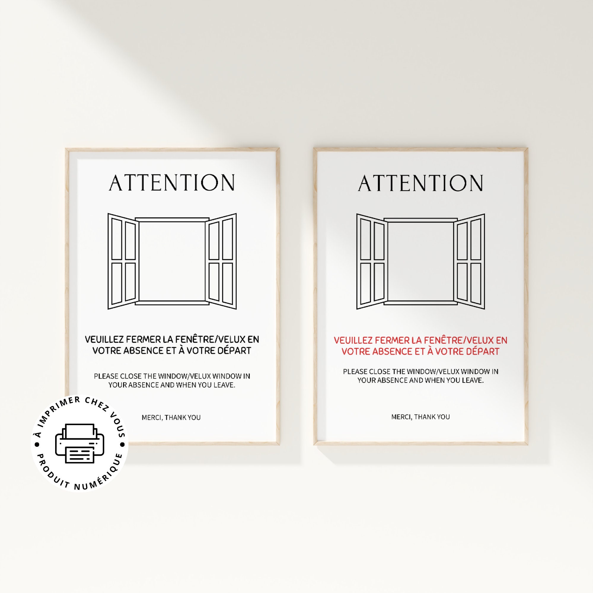 Poster to Print: please Close the Window When You Are Absent and When ...