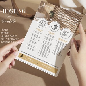 Airbnb Co-hosting Services Flyer Template, Vacation Rental Management ...