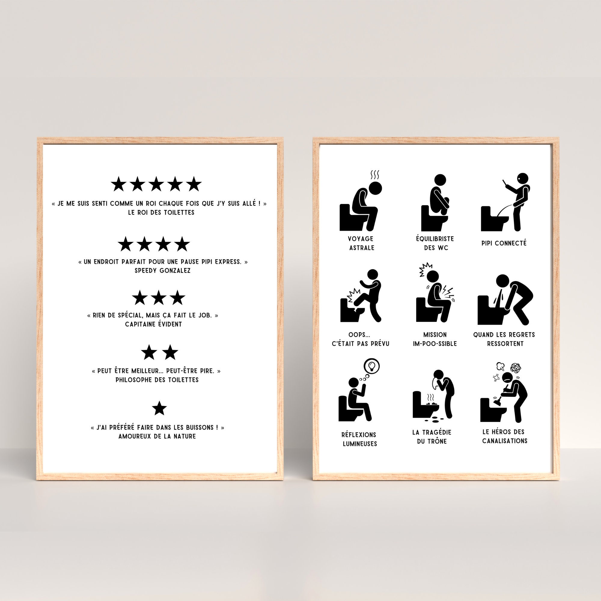 Toilet Humor Posters to Print, Toilet Poster in French, Toilet Wall ...