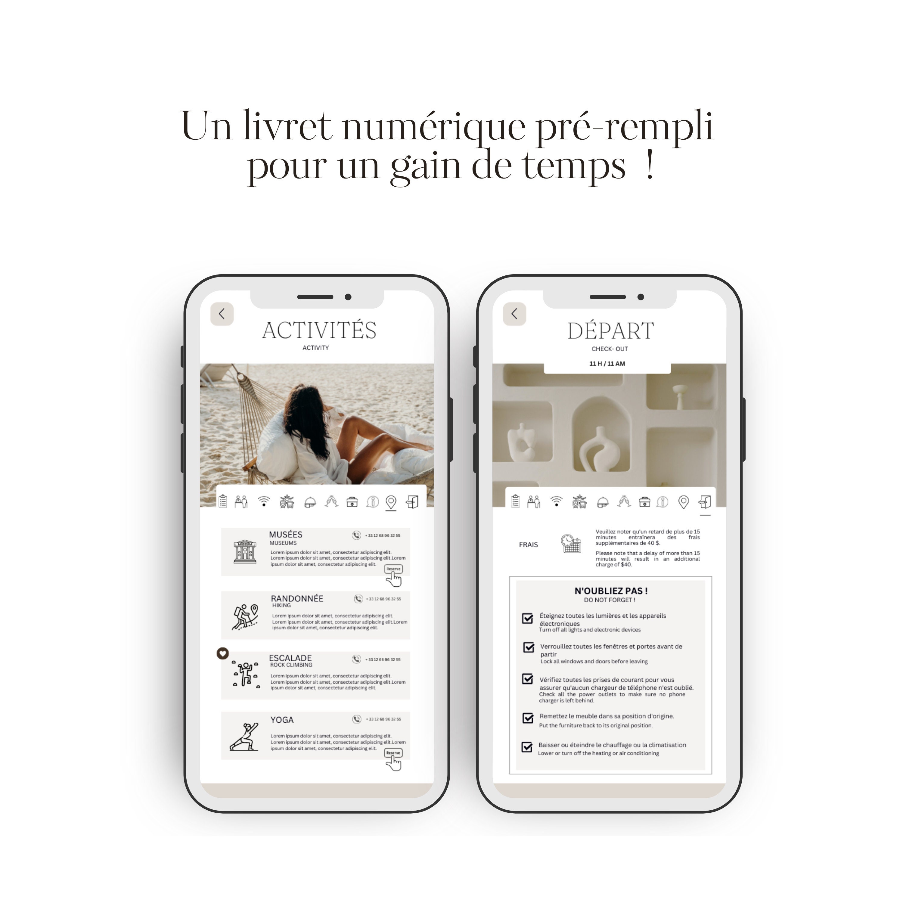 French English Digital Welcome Booklet, AIRBNB, Bilingual Booklet ...