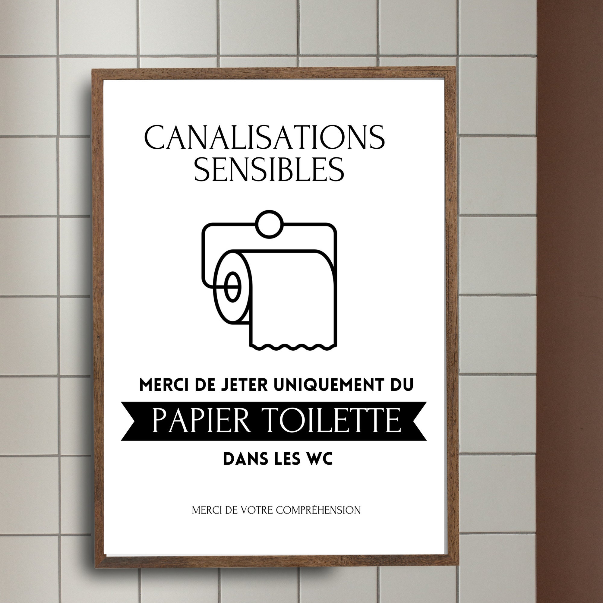 Affiche Toilettes à imprimer : Ne jeter uniquement du PAPIER TOILETTE ...