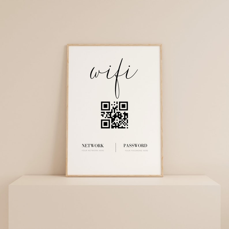 Wifi Password Sign Editable Wifi Sign Template Wifi Password - Etsy