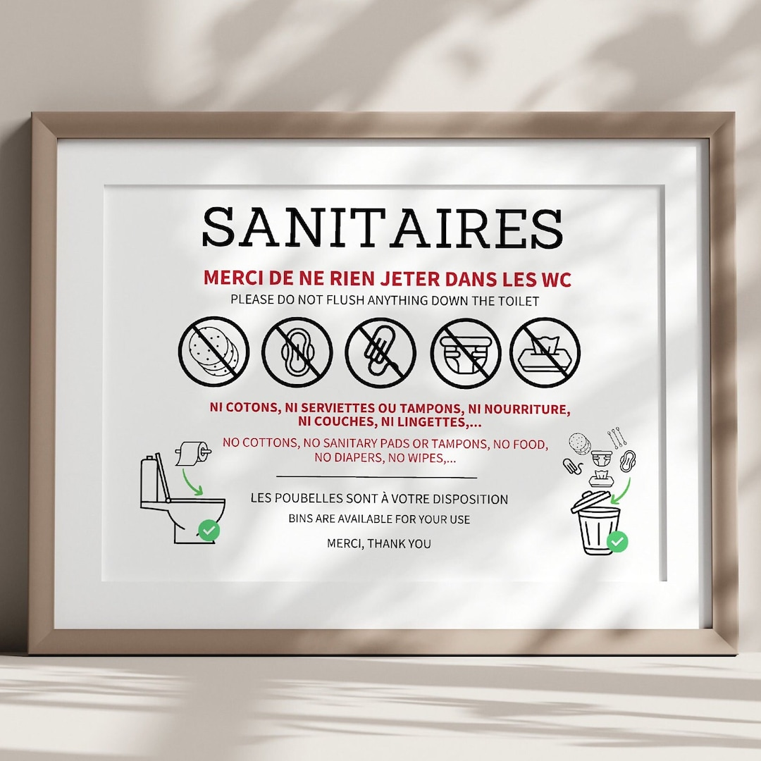 Protégez vos canalisations : Ne rien jeter dans les toilettes,Affiche ...