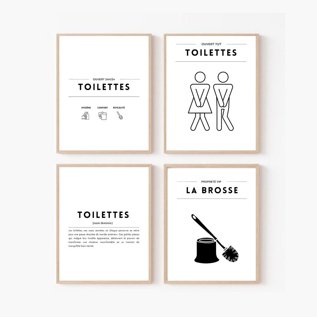 4 Humorous Toilet Posters to Print Funny Posters for the WC - Etsy