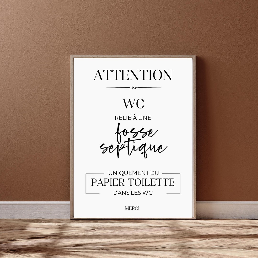 Septic Tank Poster, Ideal for Toilets, Airbnb, Offices and Bathrooms ...