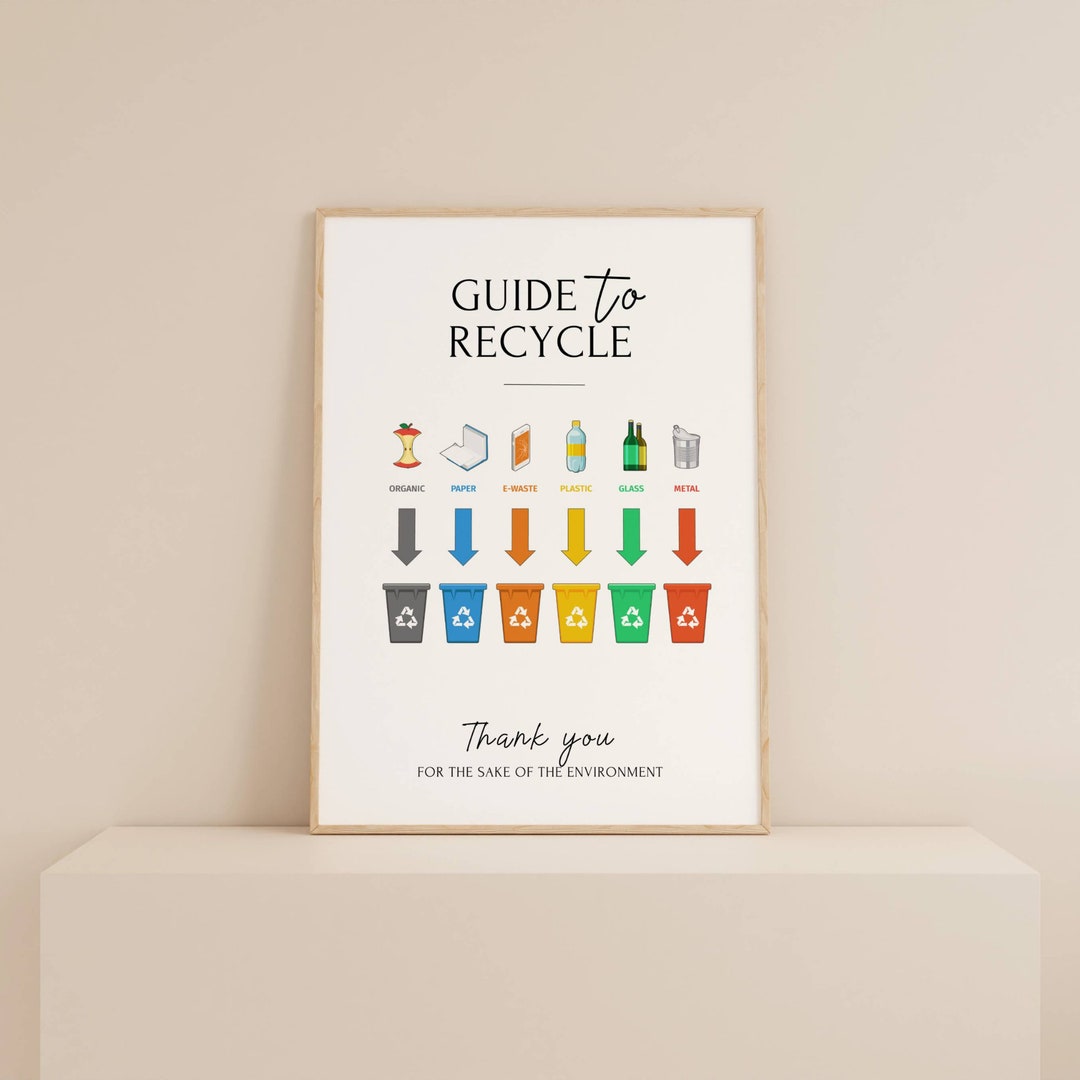 Color Guide for Recycling, Airbnb Sign, Poster to Download - Etsy