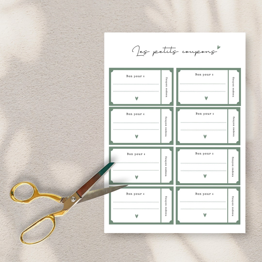Voucher to Print at Home, in French, Gift Coupons, Vouchers to Offer ...