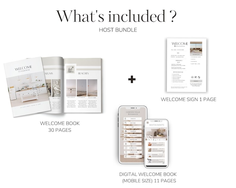 Airbnb Host Bundle, Airbnb Welcome Book, Canva Template, Airbnb ...