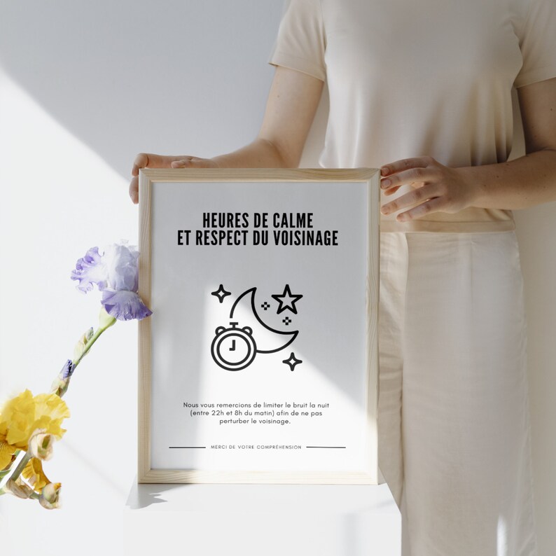 Printable AIRBNB Poster: Quiet Hours and Respect for the Neighborhood ...