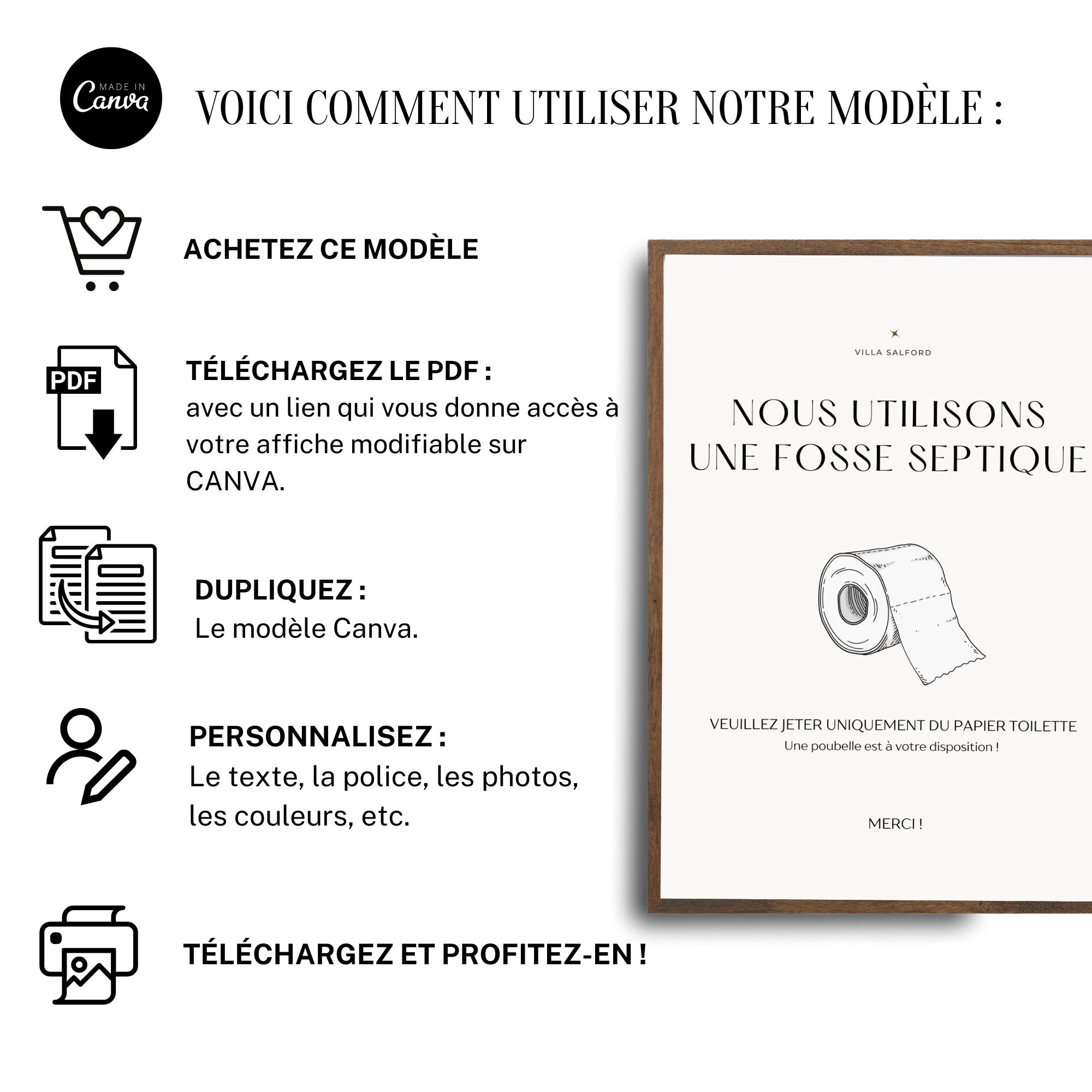 Septic Sign Bathroom, Septic Tank Sign, Printable - Etsy