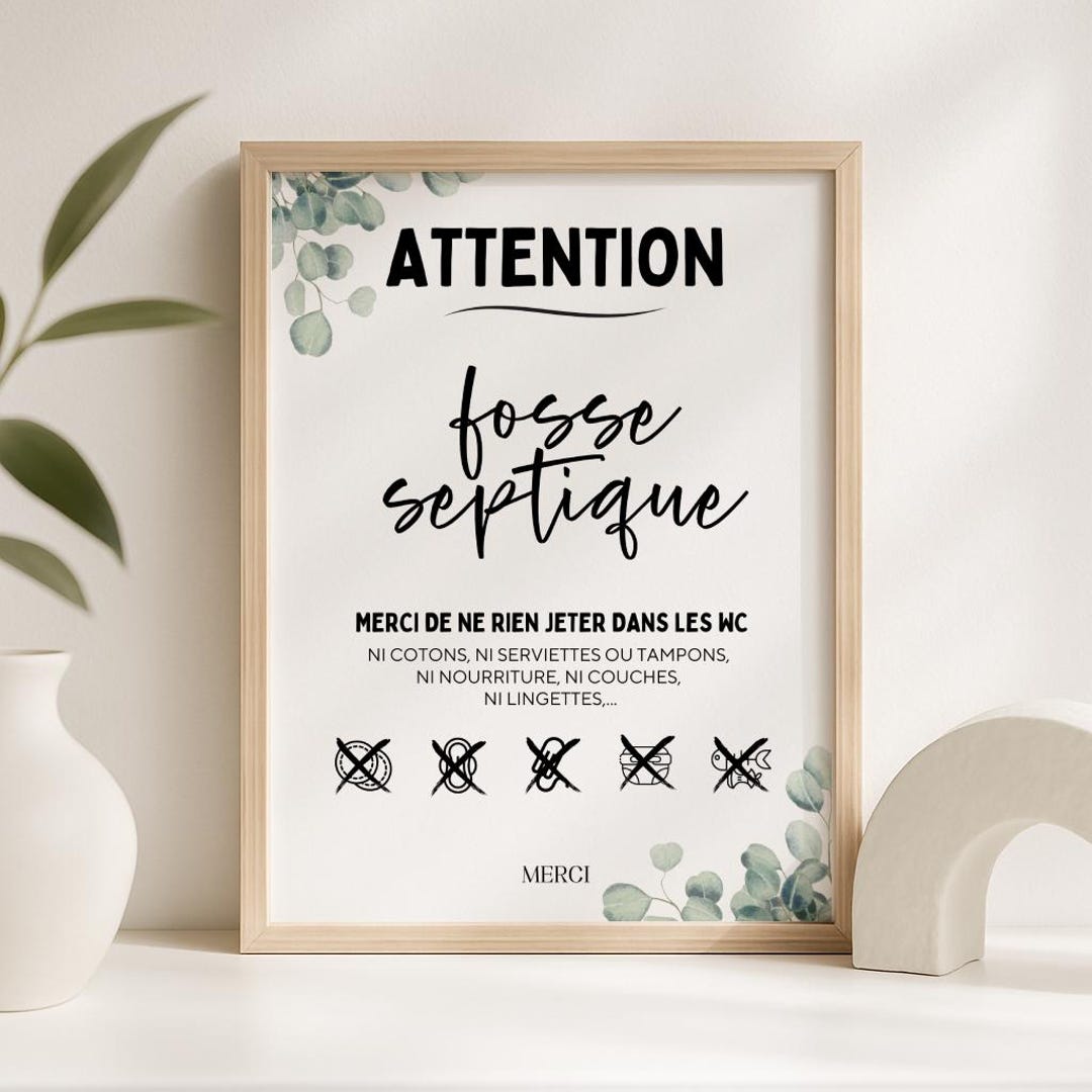 Septic Tank Warning Poster A4/A3 - Do Not Flush Anything Down the ...