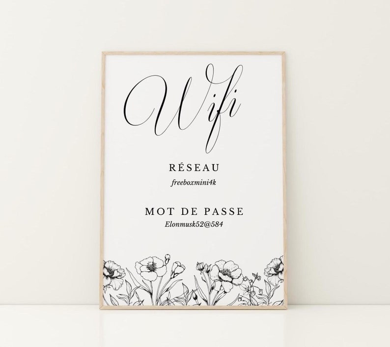 Customizable Wi-fi Poster Template on Canva Airbnb and Seasonal Rental ...