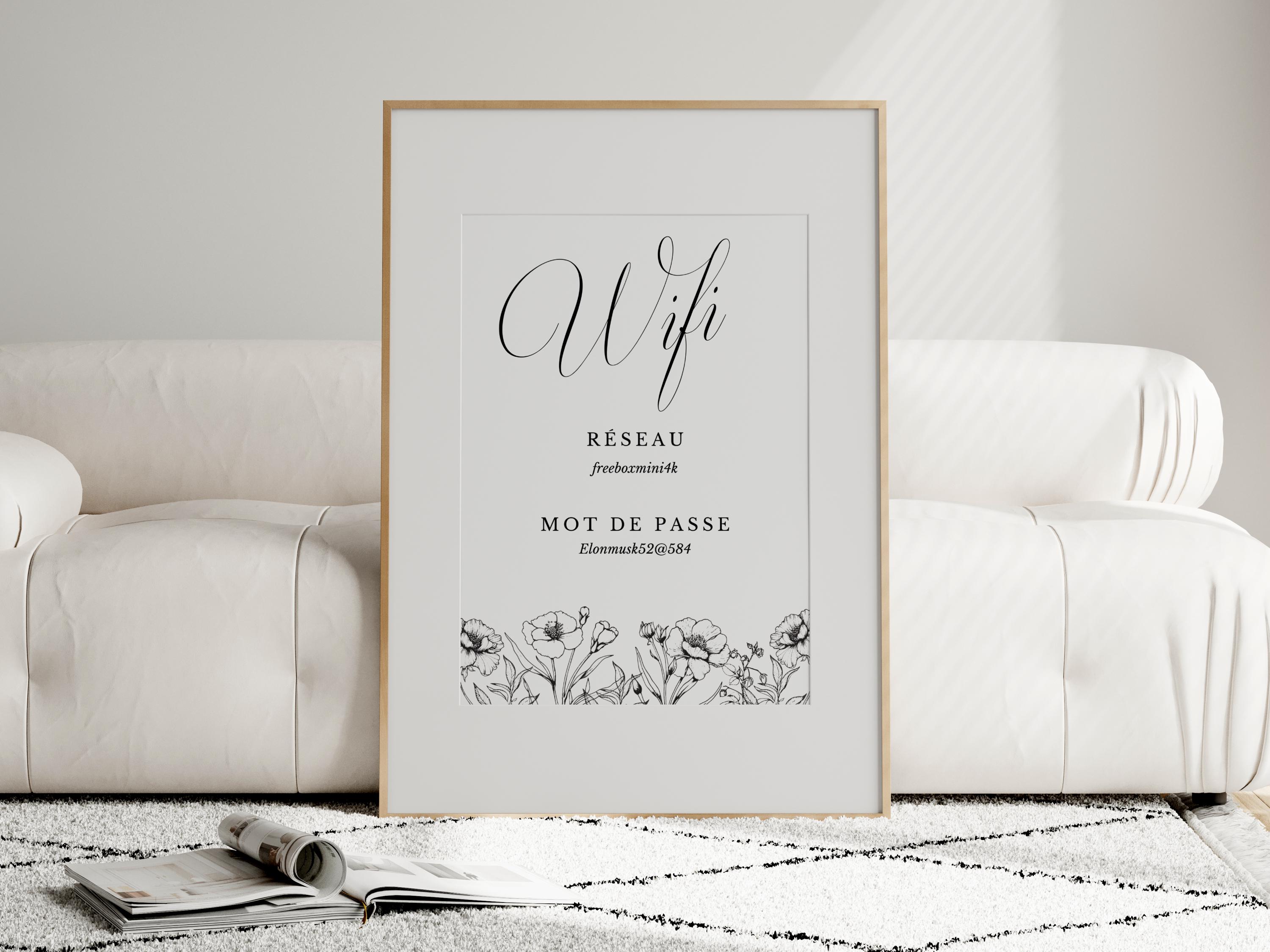 Customizable Wi-fi Poster Template on Canva Airbnb and Seasonal Rental ...