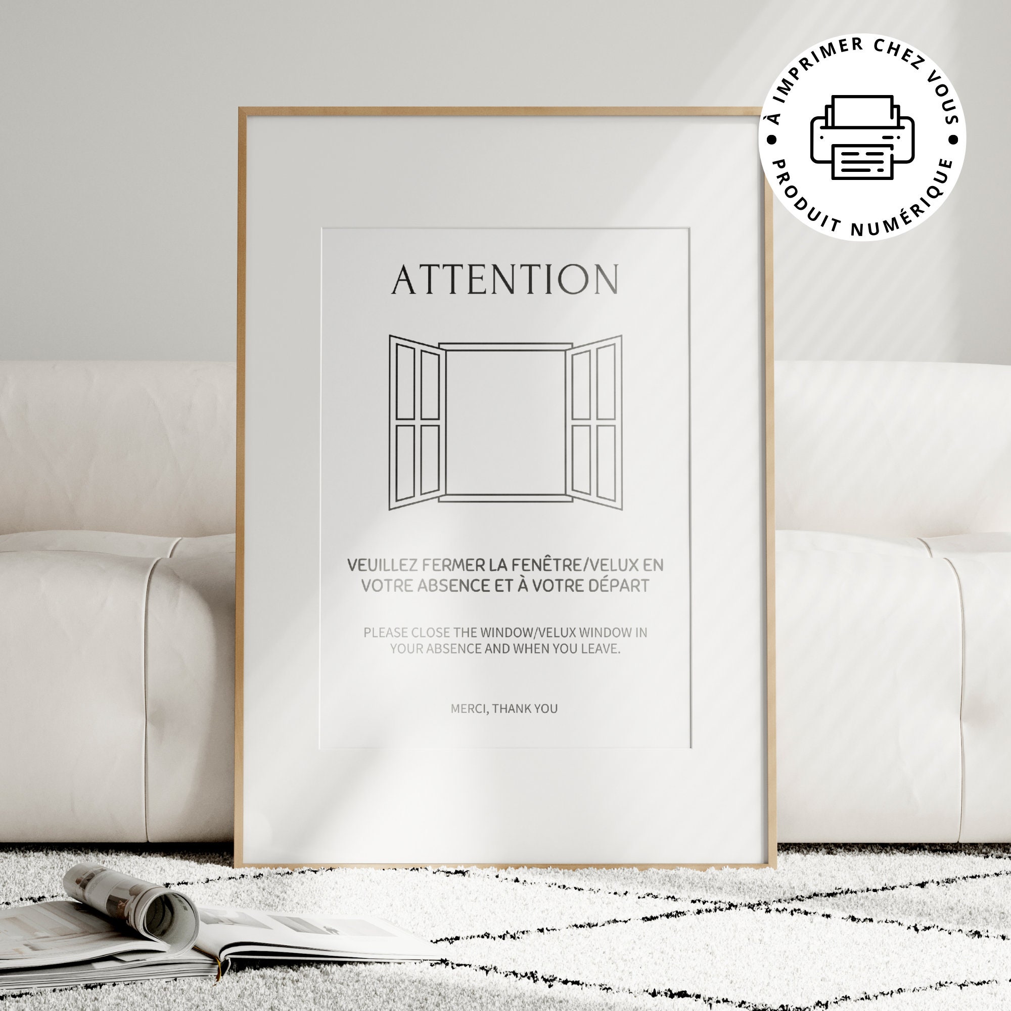 Poster to Print: please Close the Window When You Are Absent and When ...