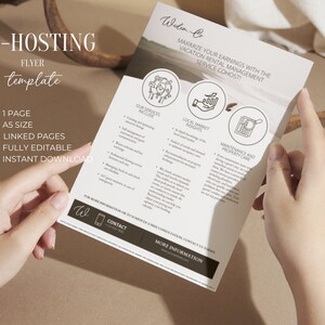 Co-hosting Airbnb Services Flyer Template, Vacation Rental Management ...