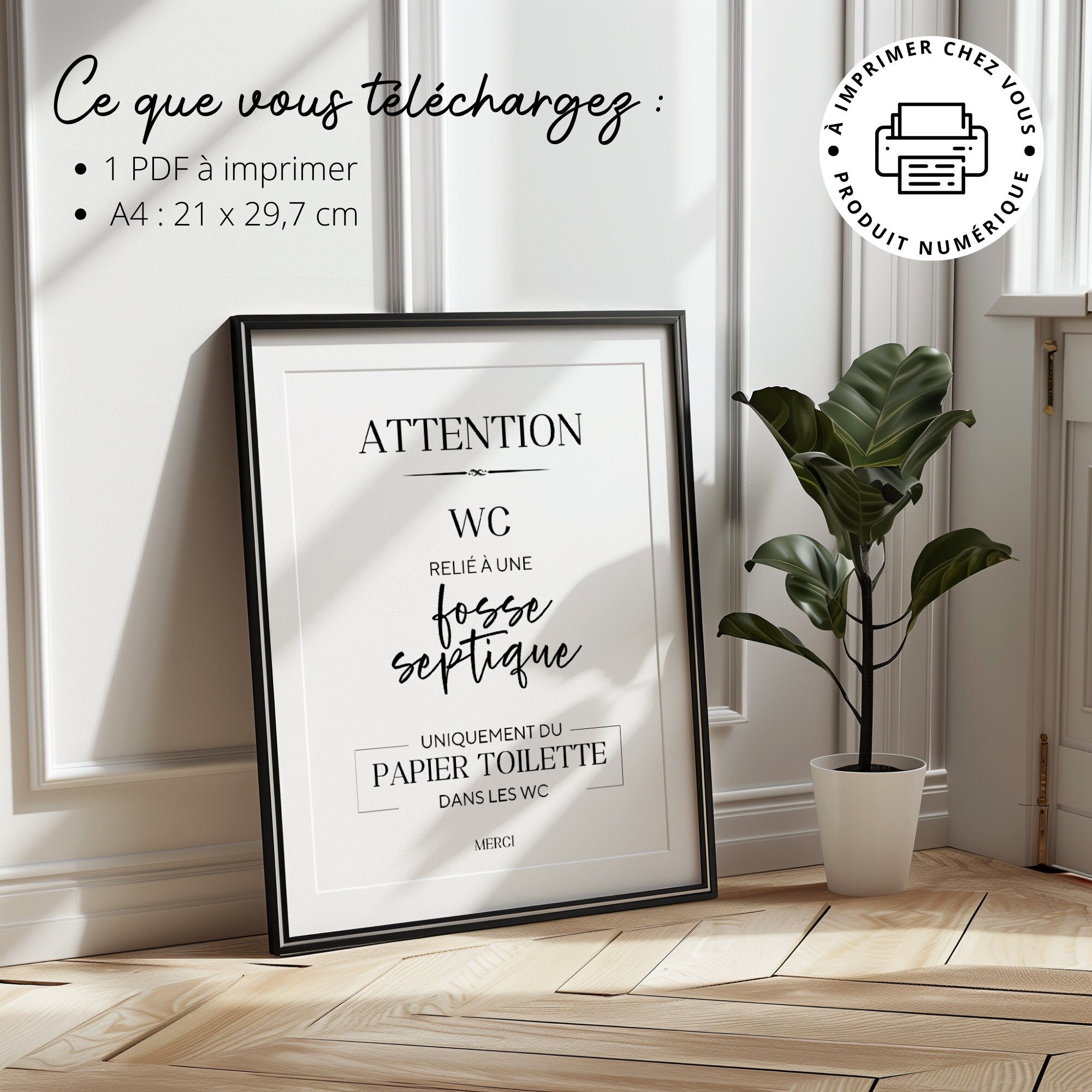 Printable Poster for Septic Tank, Ideal for Toilets, Airbnb, Offices ...