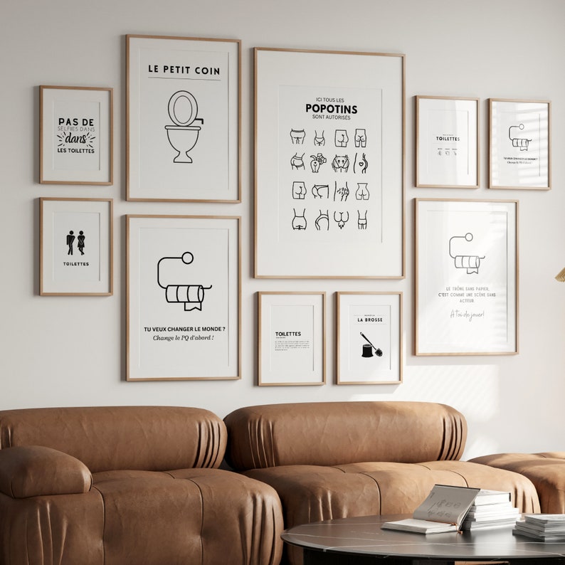 9 Toilet Posters to Print: A Modern and Humorous Wall Decoration for ...