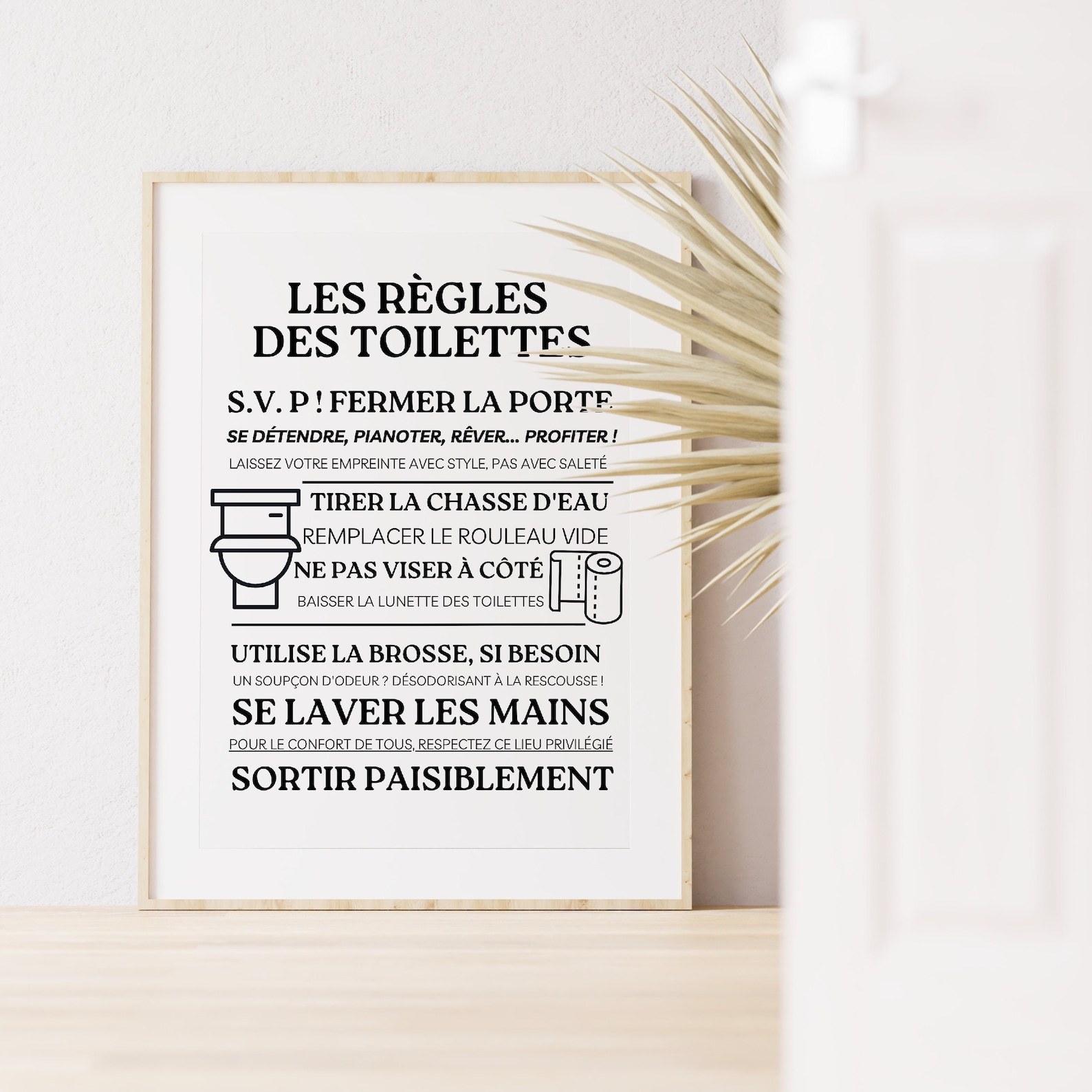 Affiche les règles des toilettes, Affiche minimaliste à imprimer - Etsy ...