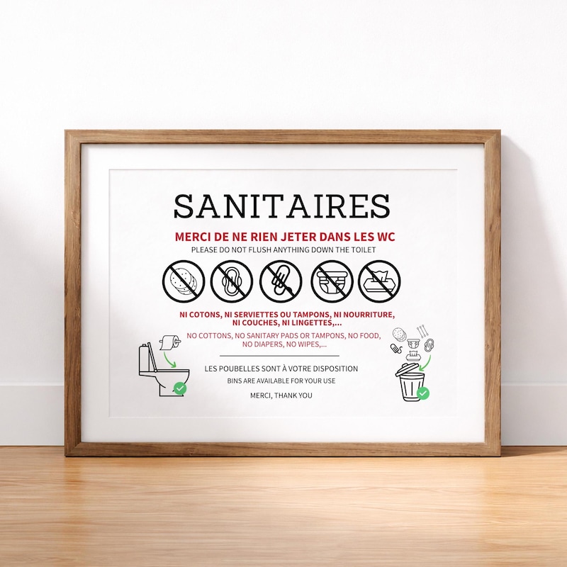 French Toilette Sign - Etsy