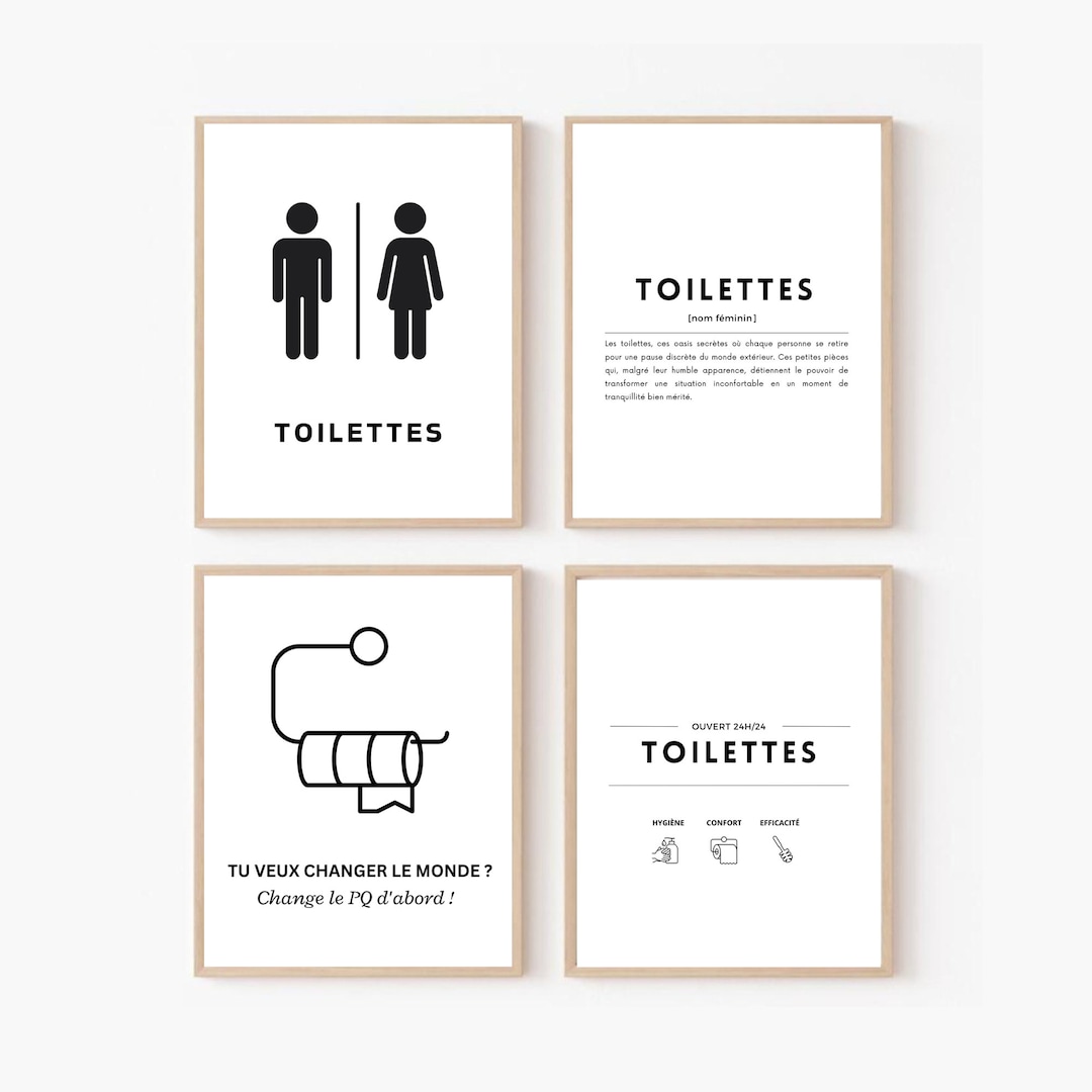 Humor Posters for Toilets, A Modern and Humorous Wall Decoration for ...