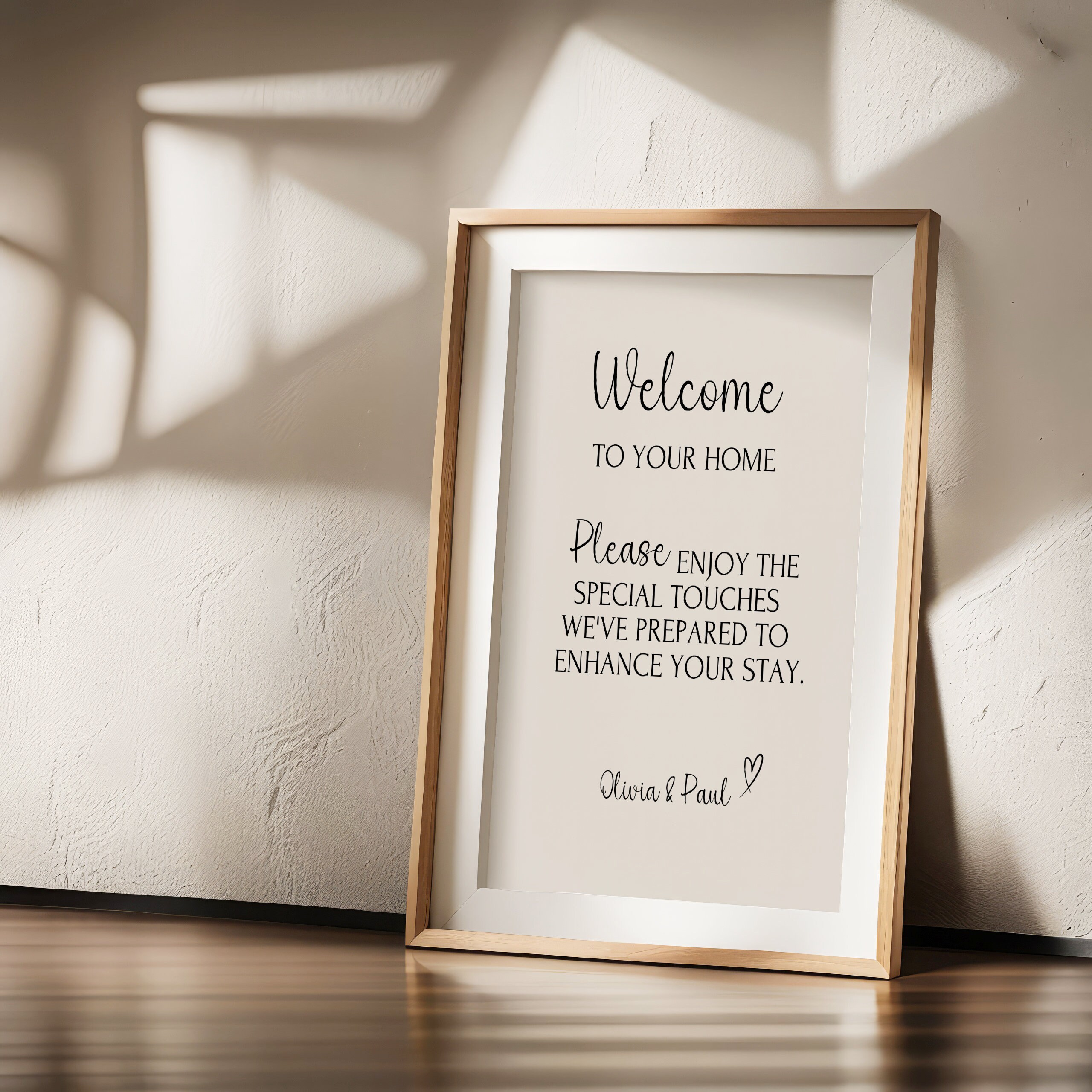 Airbnb Sign Airbnb Gift Basket Card Canva Template Rental - Etsy