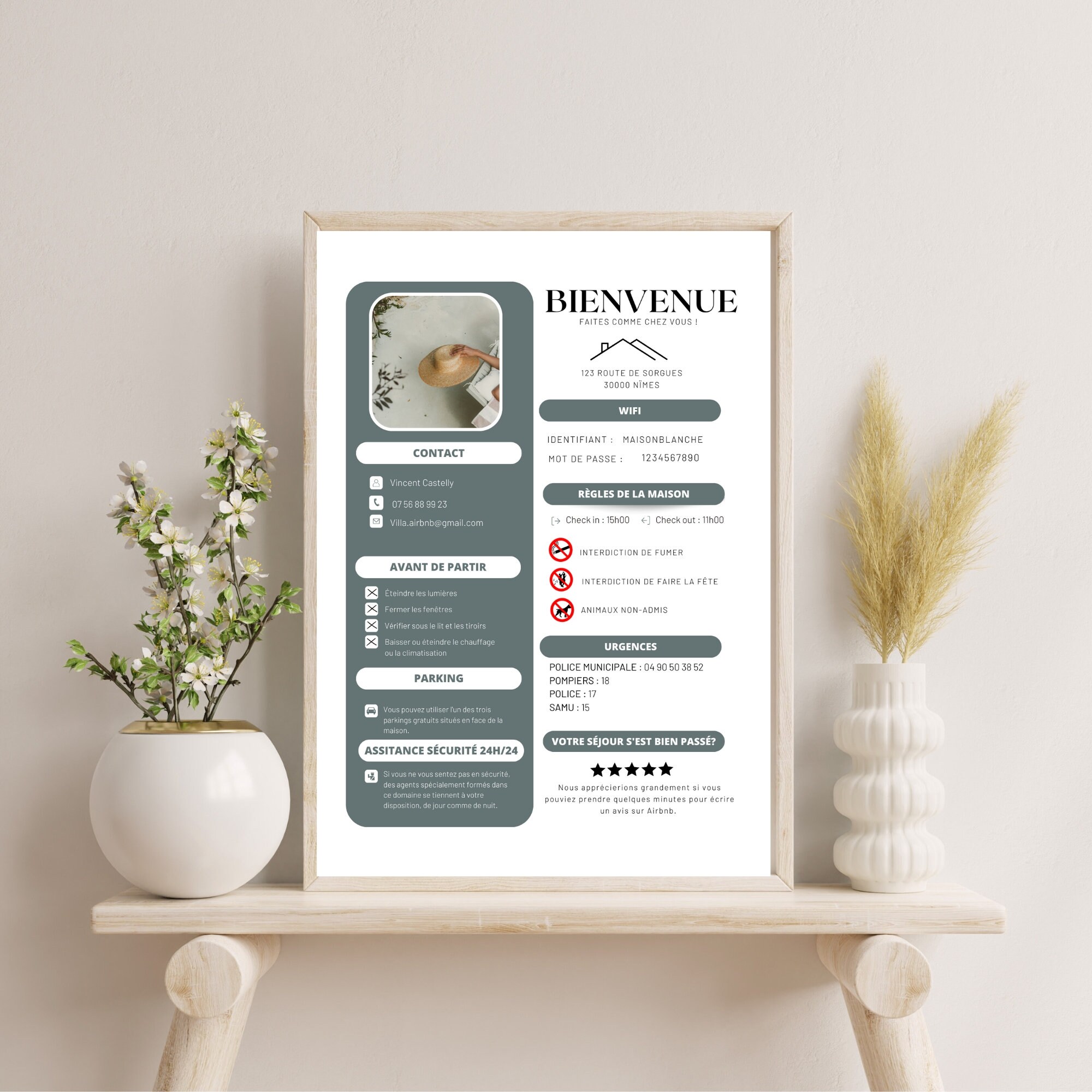 French Welcome Poster Welcome Sign French Sign Canva - Etsy