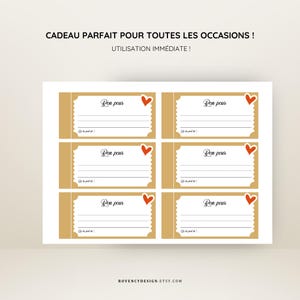 Printable Voucher Book - Original Gift Idea, Vouchers to Offer ...