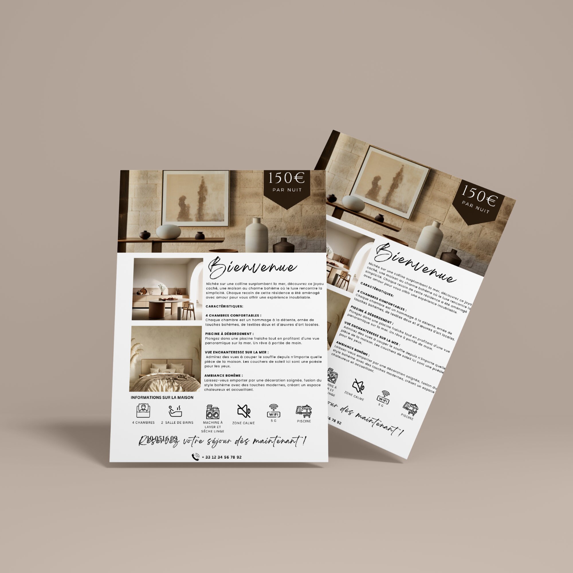 Airbnb A5 Flyer - an Exceptional Canva Template for Your Vacation ...