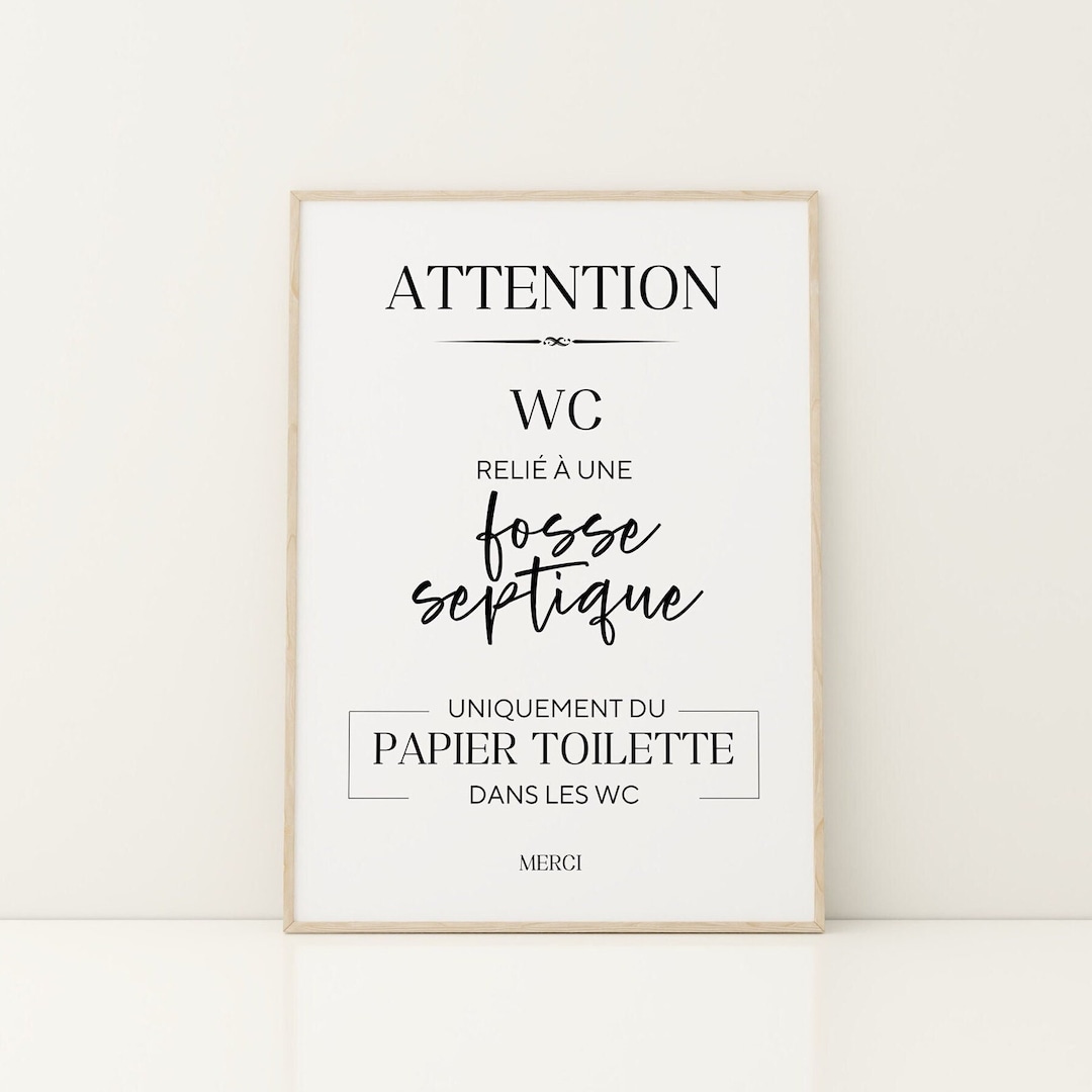 Printable Poster for Septic Tank, Ideal for Toilets, Airbnb, Offices ...