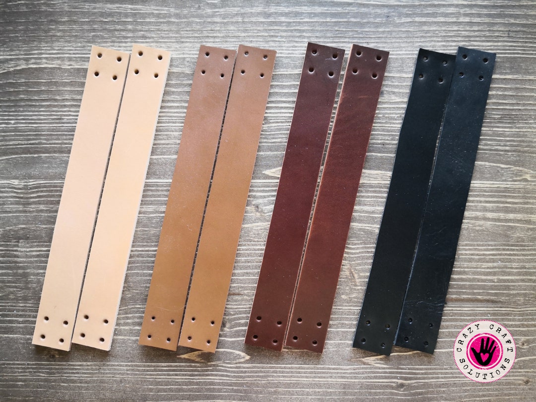 Leather Handles for Crochet Basket / Set of Leather Handles for ...