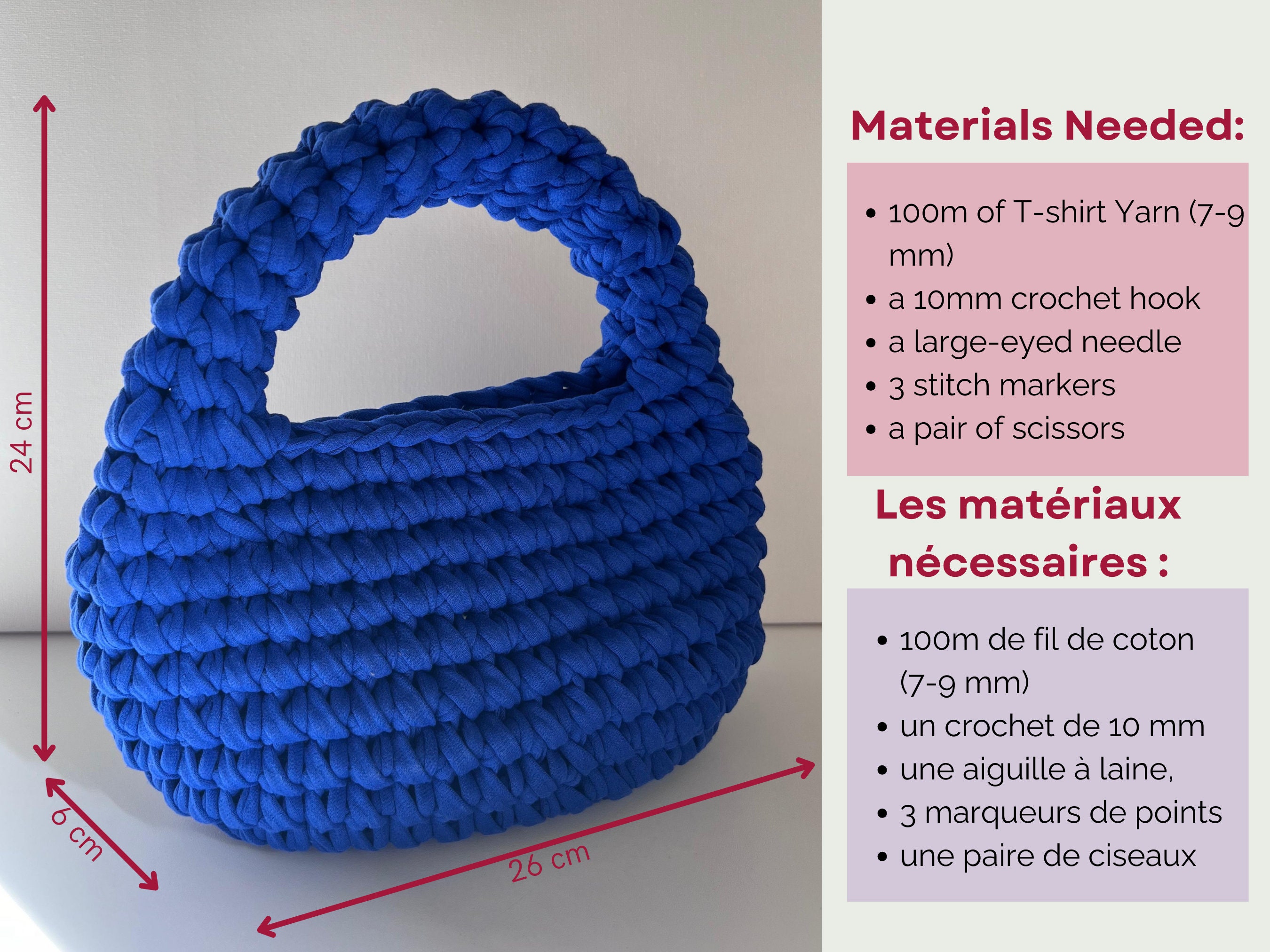 Tutoriel Sac au Crochet PDFVideo Patron Français Anglais Crochet Mini ...