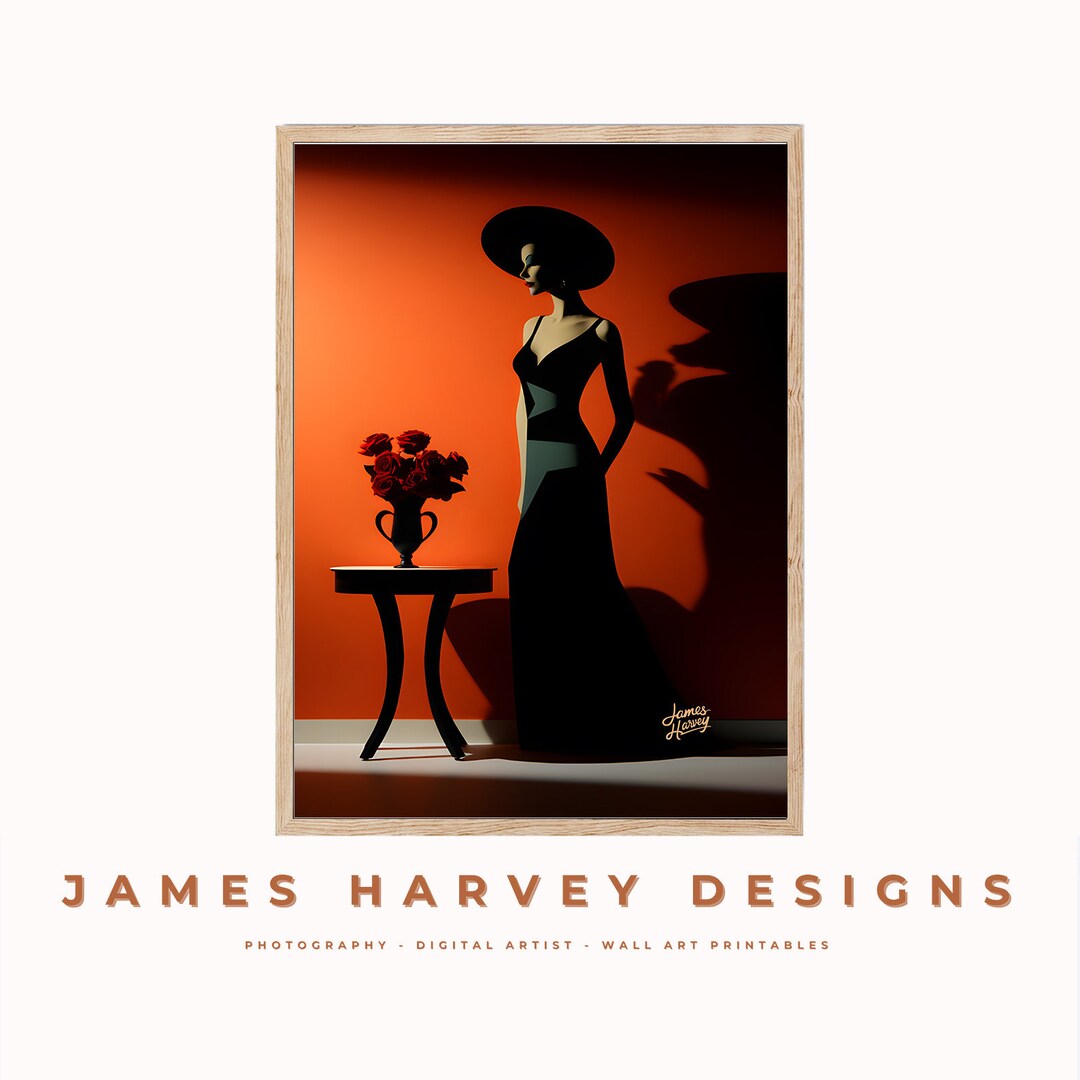 Classy Ladies in Shadows Printable Wall Art Digital Download ...
