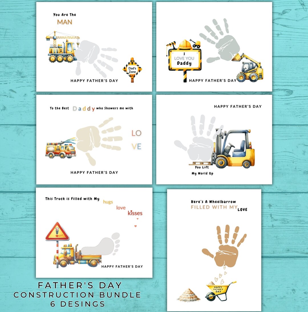 Father's Day Craft Bundle, Footprint Art, Handprint Art, Father's Day ...
