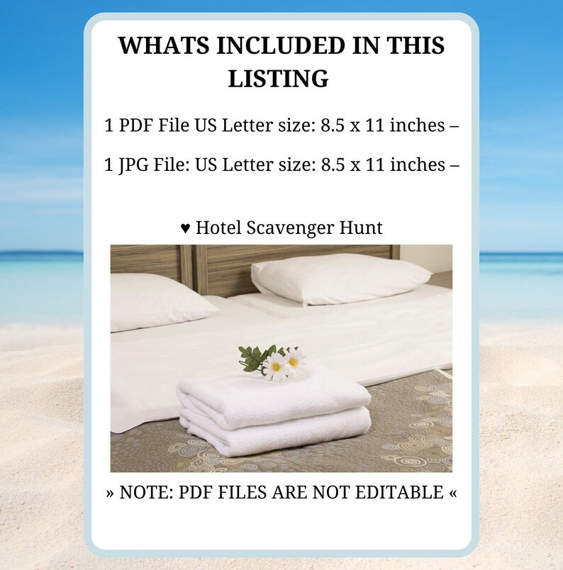Hotel Scavenger Hunt, Kids Activity Indoor, Treasure Hunt, Family ...