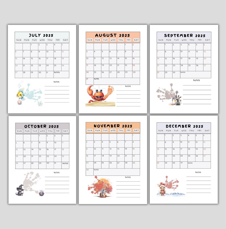 Handprint Calendar 2024, Handprint Craft, Baby Footprint Art Craft ...