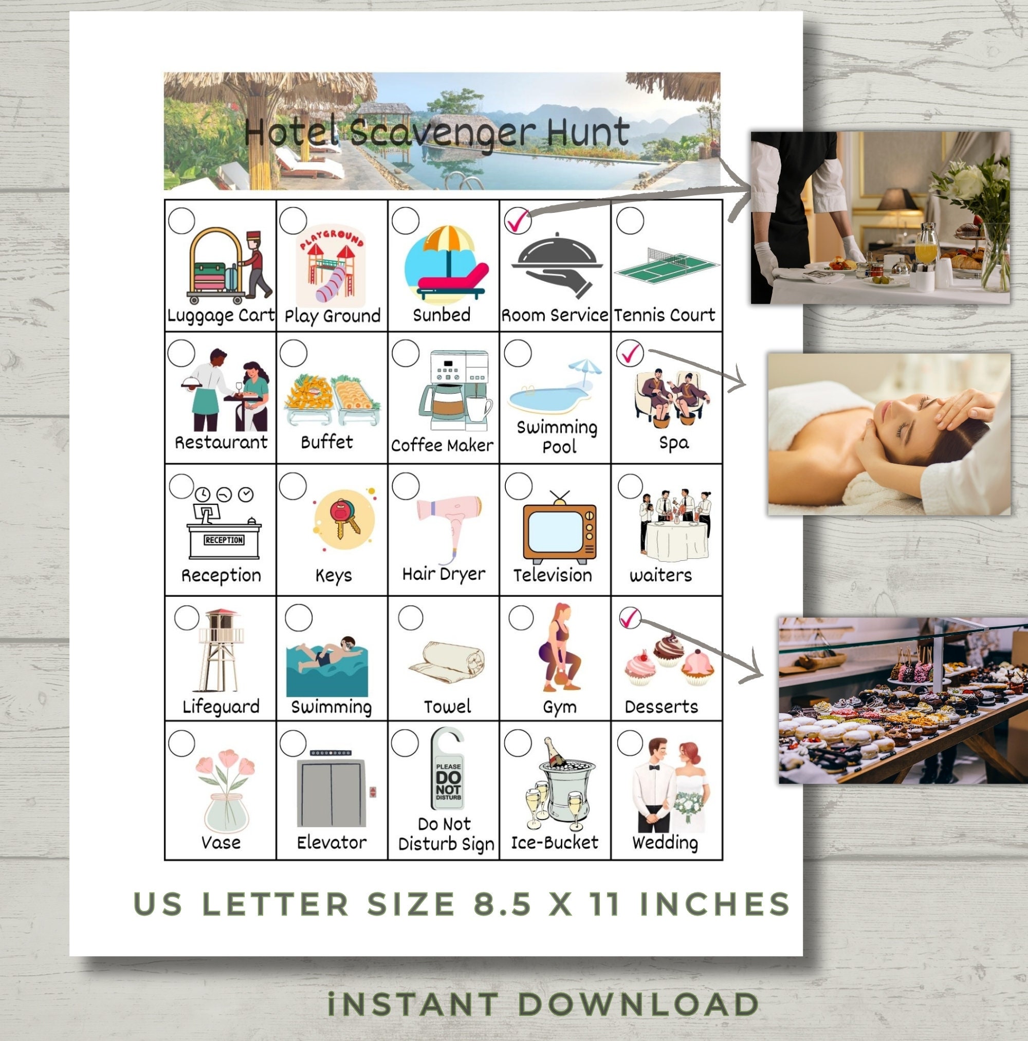 Hotel Scavenger Hunt, Kids Activity Indoor, Treasure Hunt, Family ...