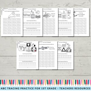 52 Printable Uppercase, Lowercase Alphabet Tracing Worksheets, Fine ...