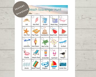 Summer Scavenger Hunt for Kids Summer Kids Activity and Kids - Etsy