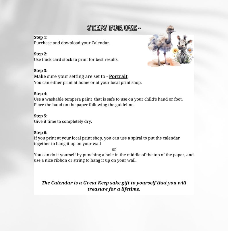 Handprint Calendar 2024, Handprint Craft, Baby Footprint Art Craft ...