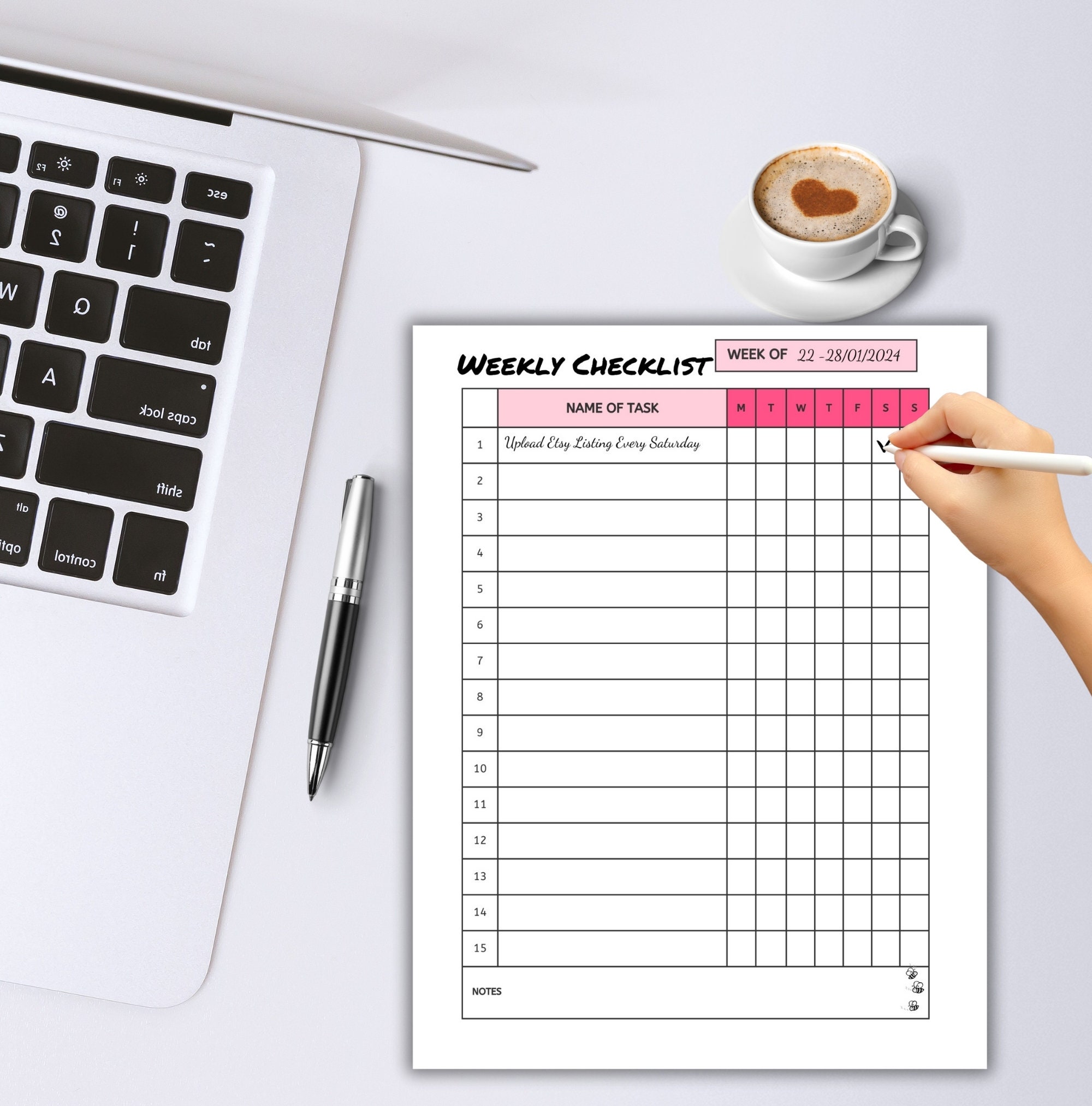 Weekly Checklist PDF, Daily Routine, Daily Task Checklist, Weekly to Do ...