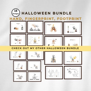 Halloween Handprint, Footprint Fingerprint Craft, Baby Keepsake ...