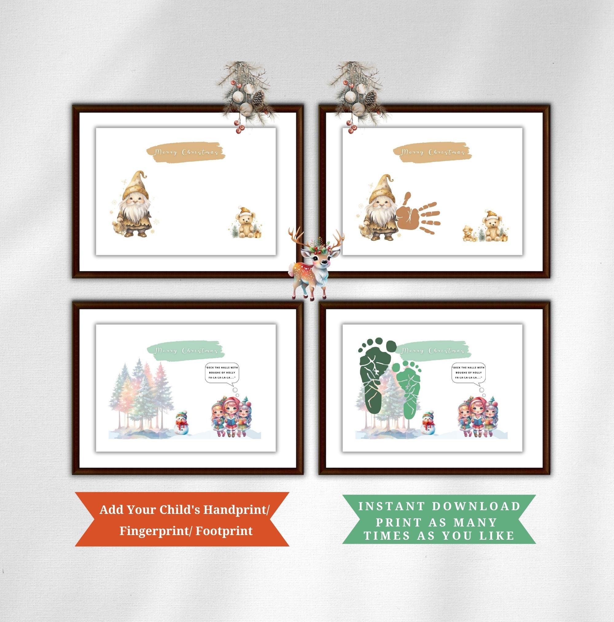 Christmas Handprint Crafts, Handprint Art, Christmas Activity, Baby ...