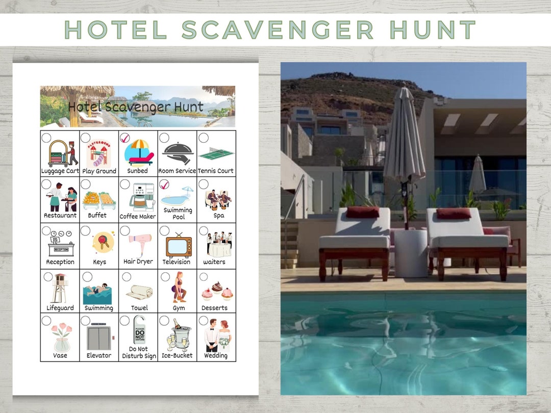 Hotel Scavenger Hunt Kids Activity Indoor Treasure Hunt - Etsy