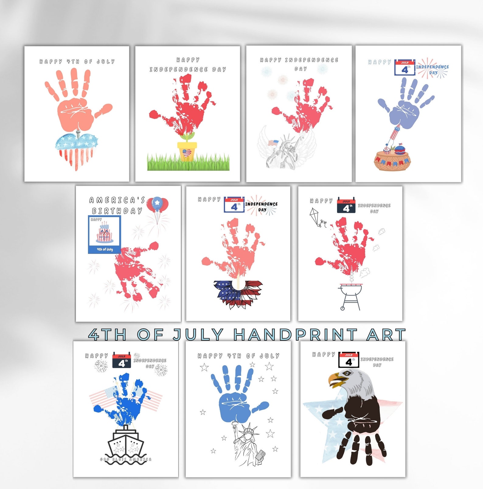 Fourth of July, Handprint Craft, Footprint Art, Independence Day ...