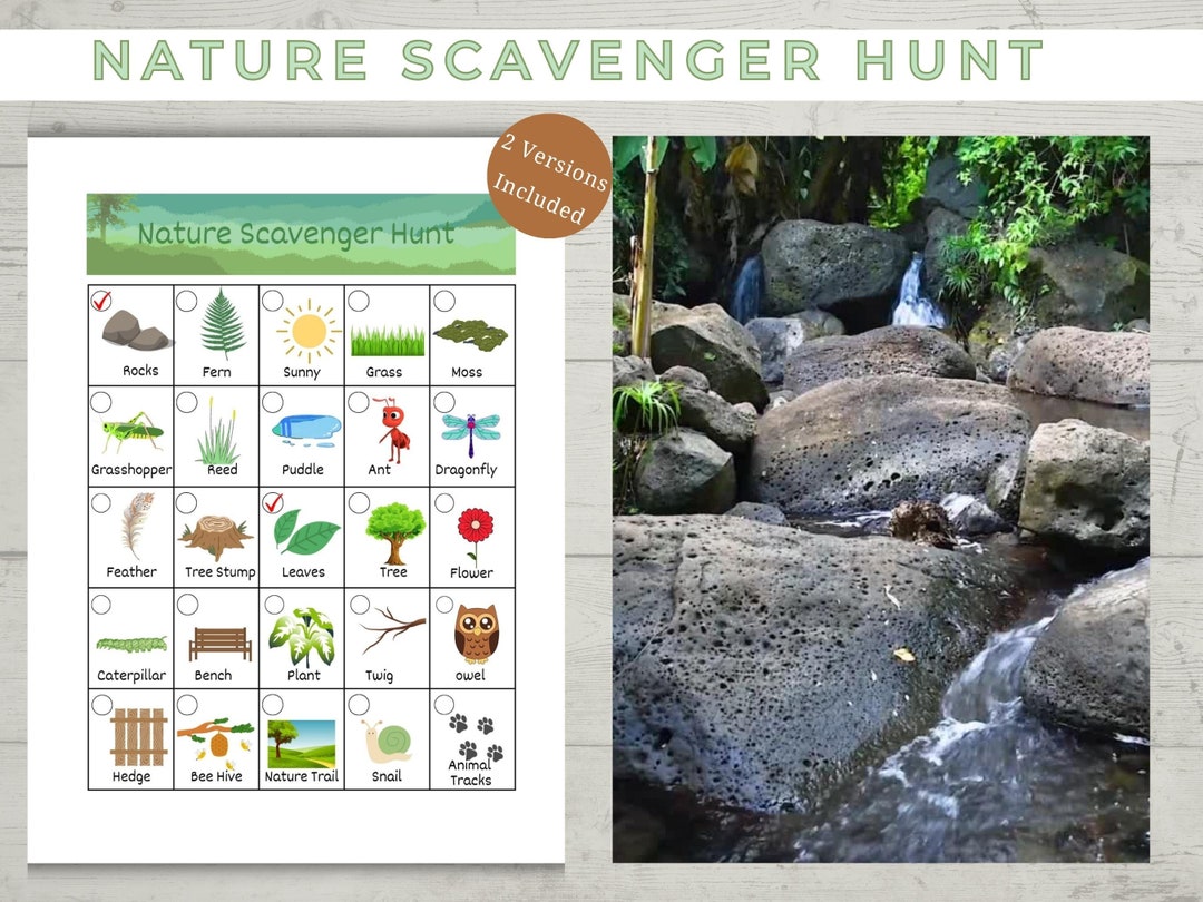 Nature Scavenger Hunt Kids Activities Outdoor Treasure Hunt - Etsy