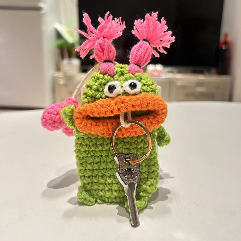 Crochet Key Case, Key Bag, Knitted Car Key Holder,handmadet Key Ring ...